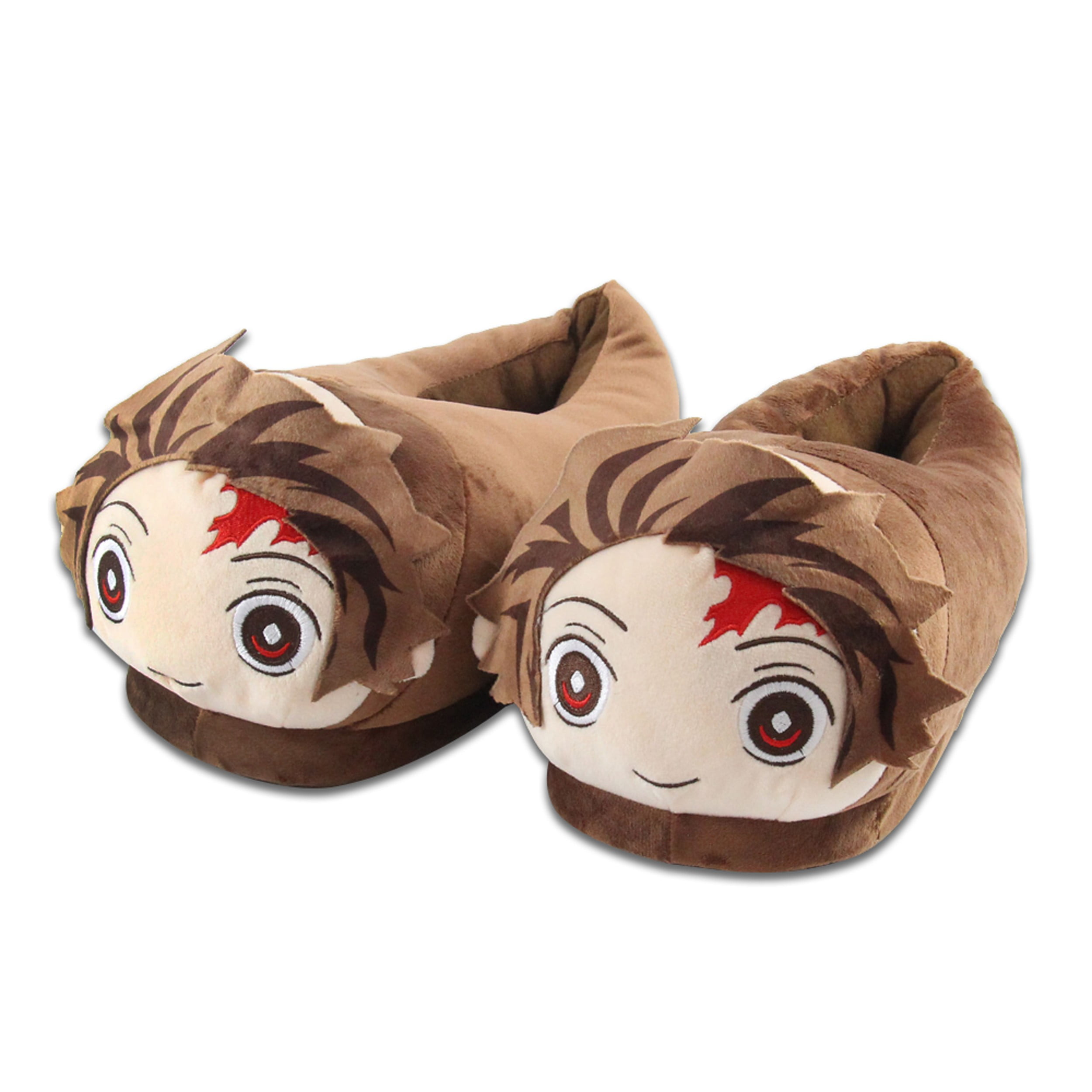 Roffatide Anime Demon Slayer Fuzzy Slippers Kamado Tanjirou Cute House ...