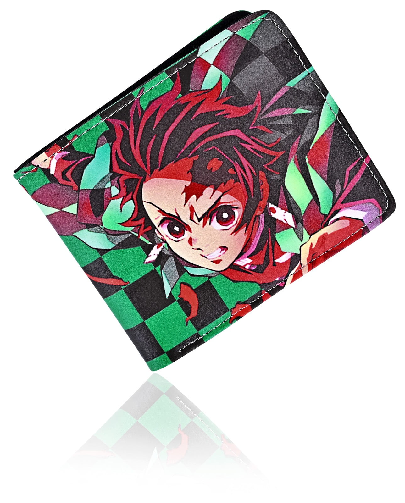 Roffatide Anime Demon Slayer Kamado Tanjirou Slim Bi-Fold Wallet ...