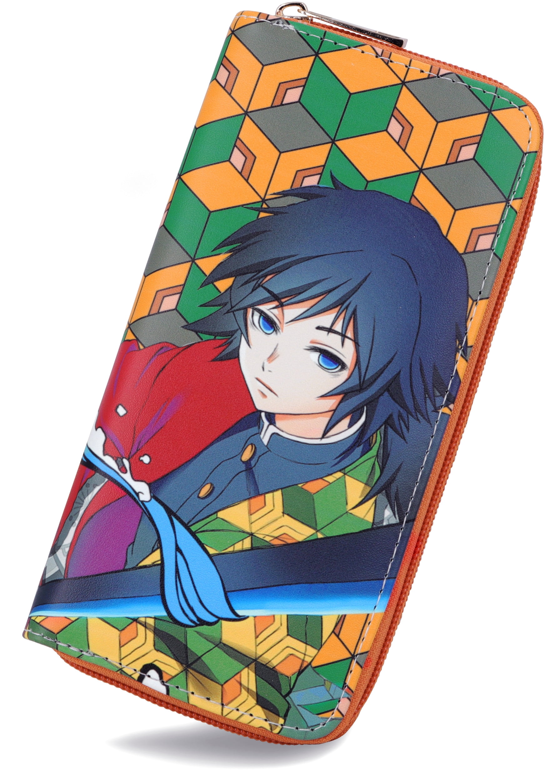 Roffatide Anime Demon Slayer Wallets Tomioka Giyuu Zipper Wallet Faux ...