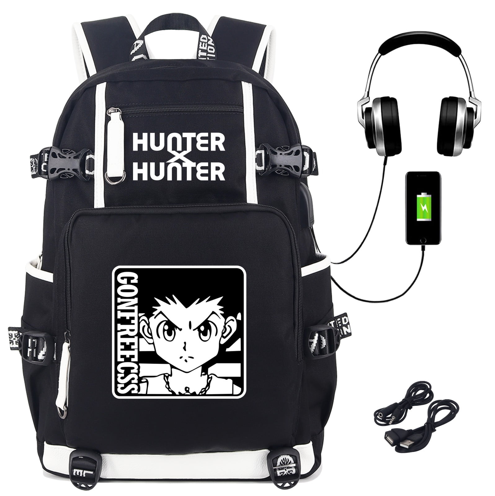 Roffatide Anime Hunter x Hunter Gon Freecss Laptop Backpack with USB ...