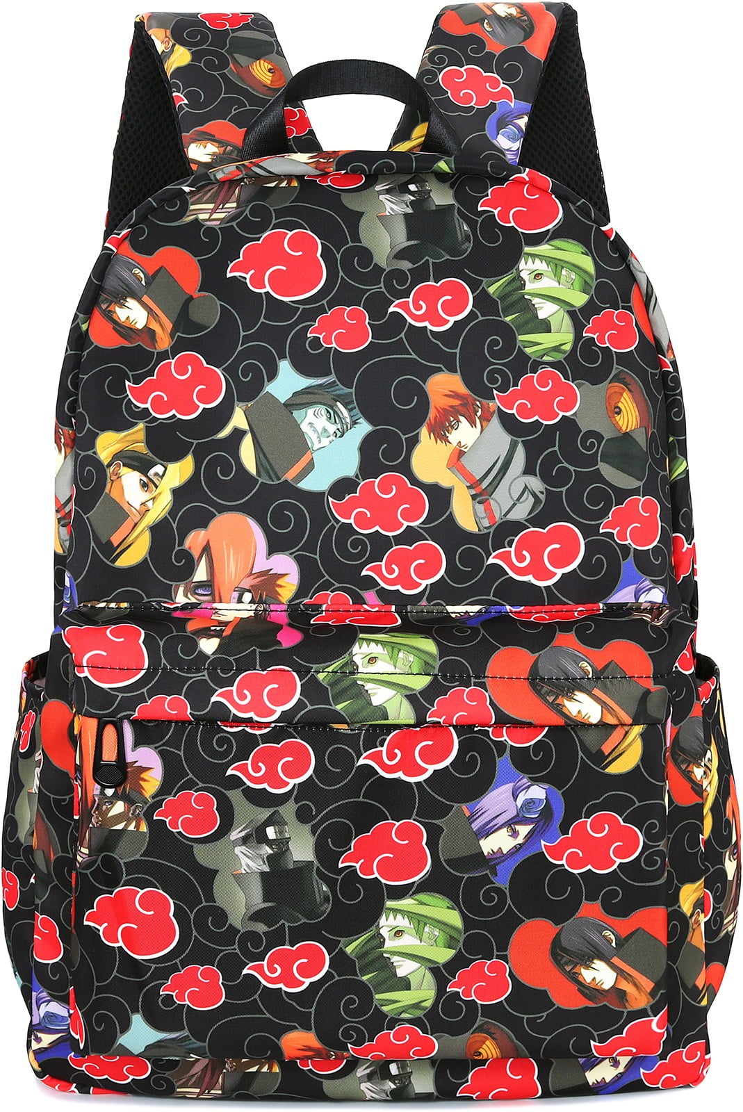 Roffatide Anime Laptop Backpack Akatsuki Red Cloud Anti Leaf All Over ...