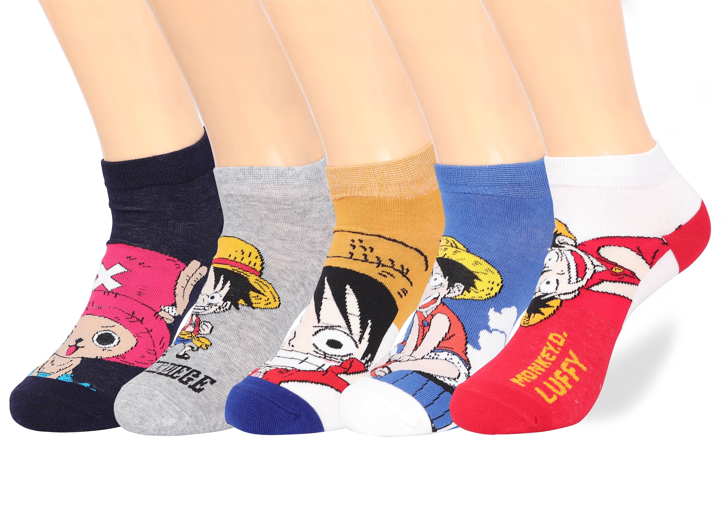 Roffatide Anime One Piece Luffy and Tony Tony Chopper Low Cut Ankle ...