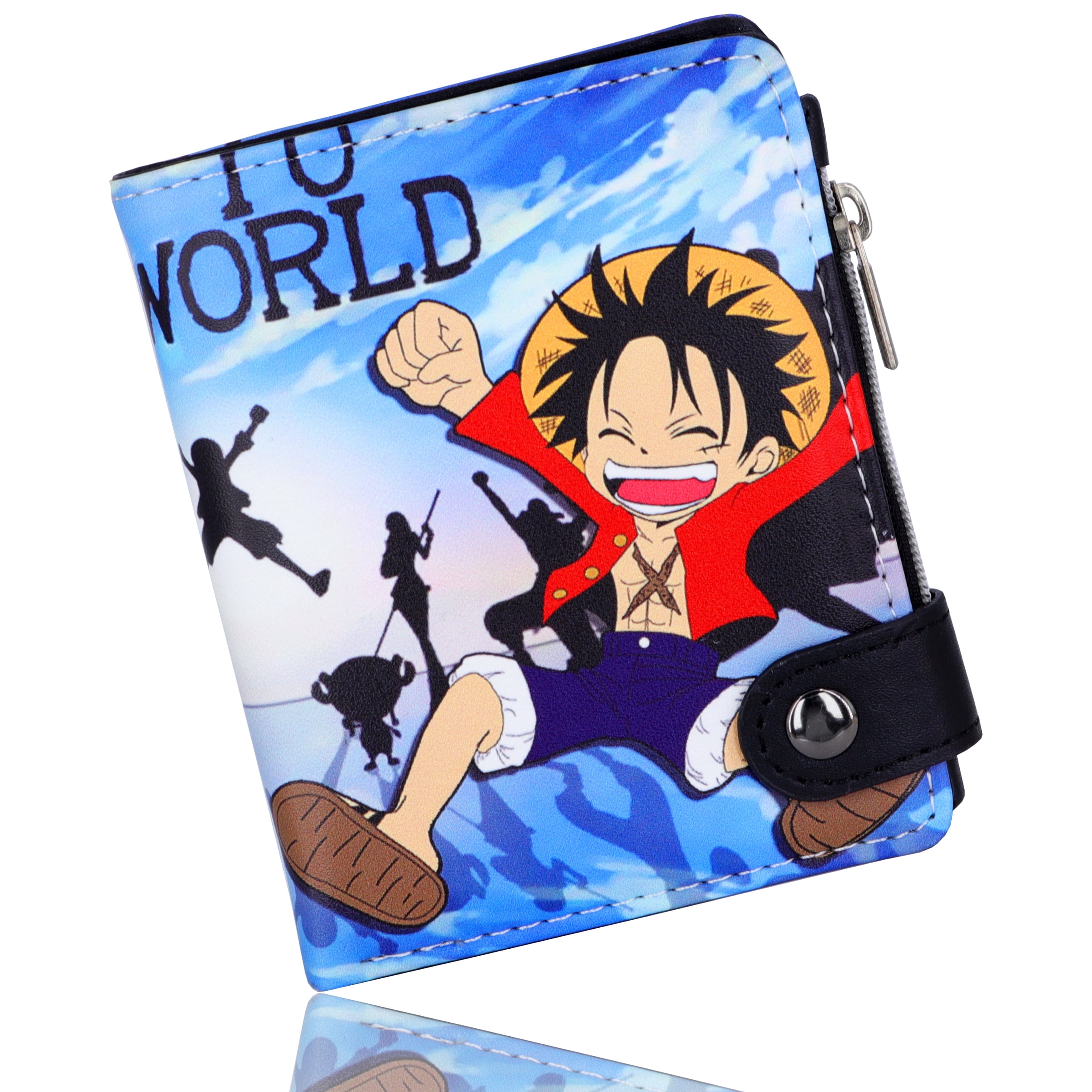 Roffatide Anime Luffy Wallets for Bi-Fold Short Faux Leather Wallet ...