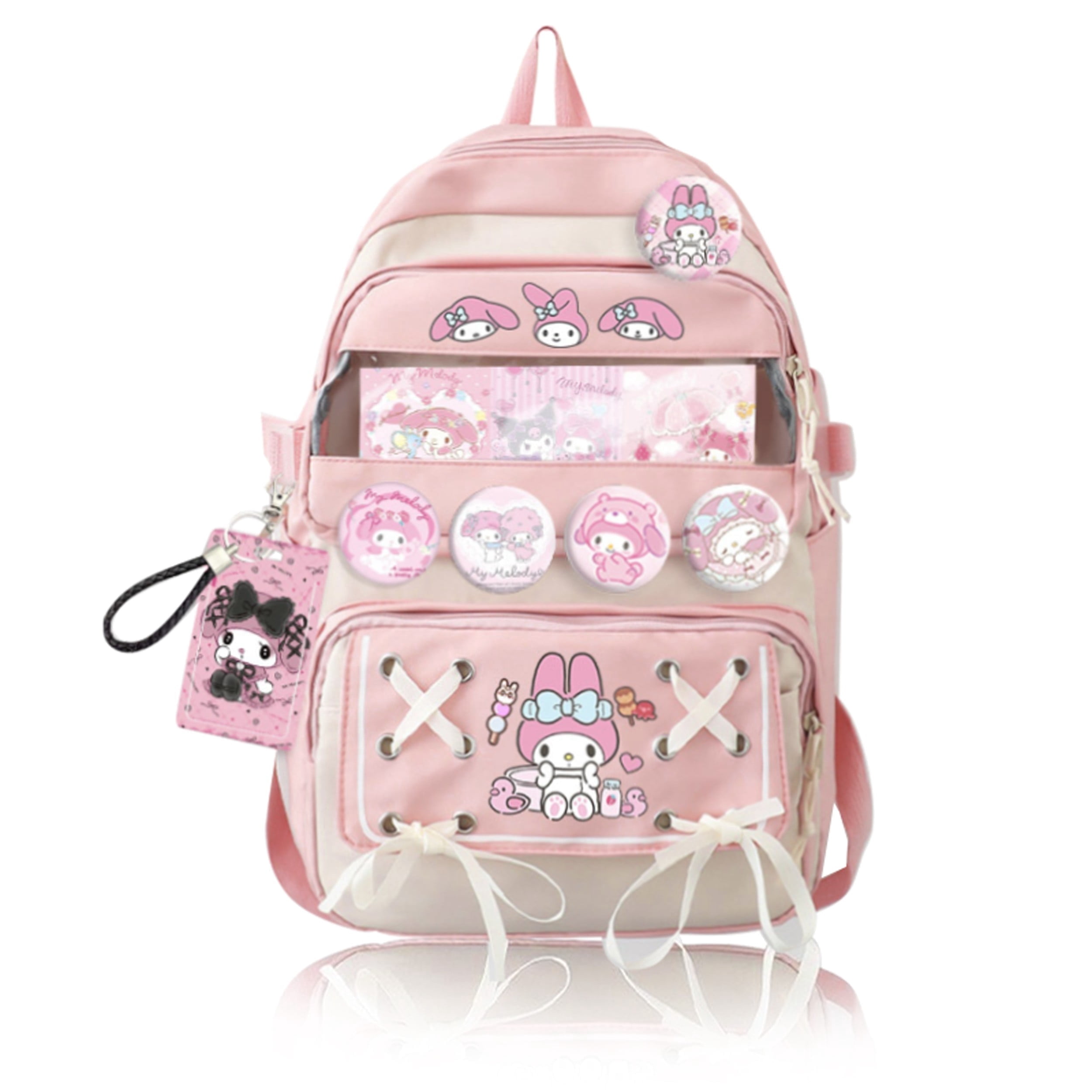 Roffatide Anime Melody Kawaii Backpack with 21Pcs Accessories Cartoon ...