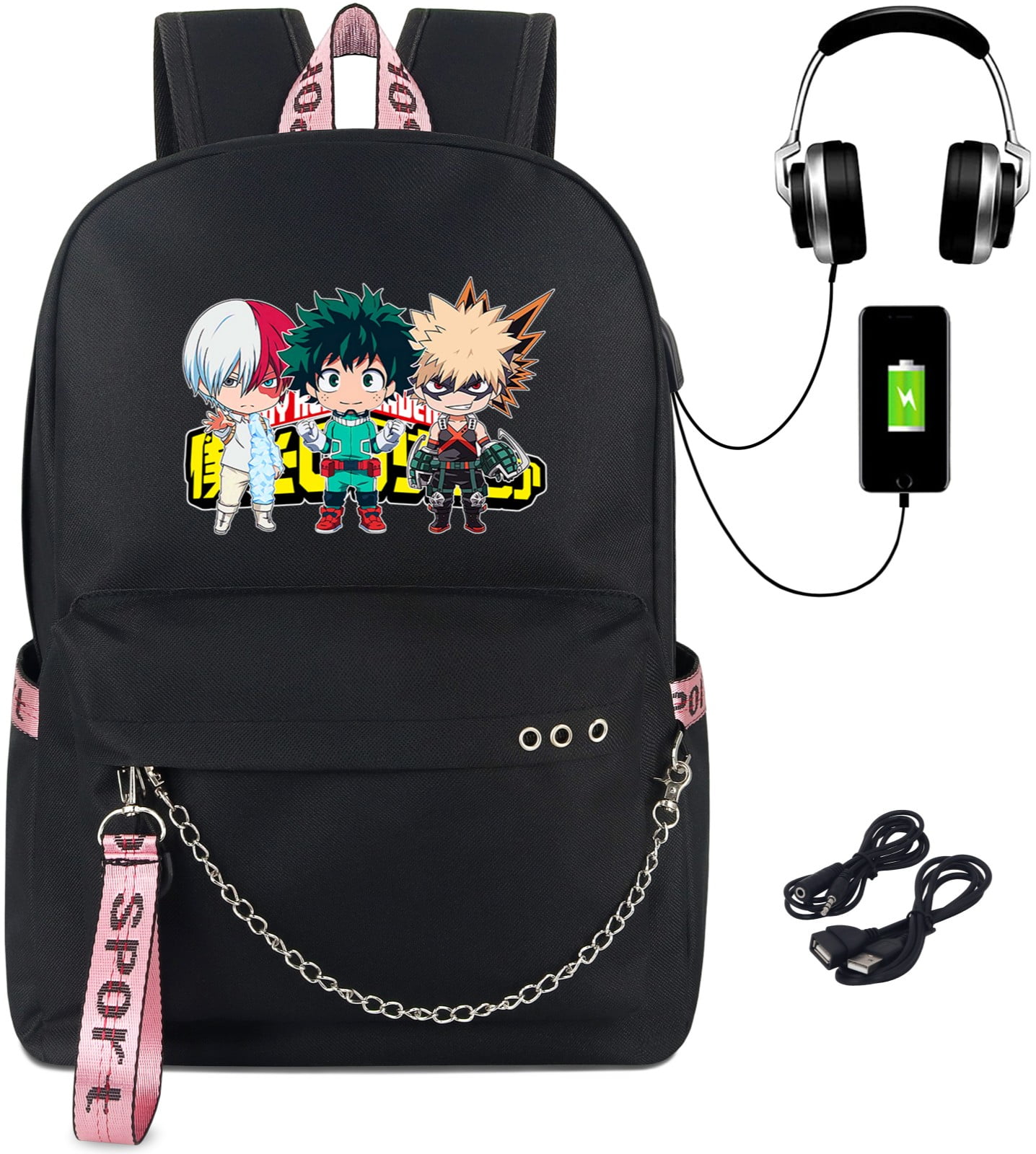 Roffatide Anime My Hero Academia Laptop Backpack Fit 15 Inch Printed ...