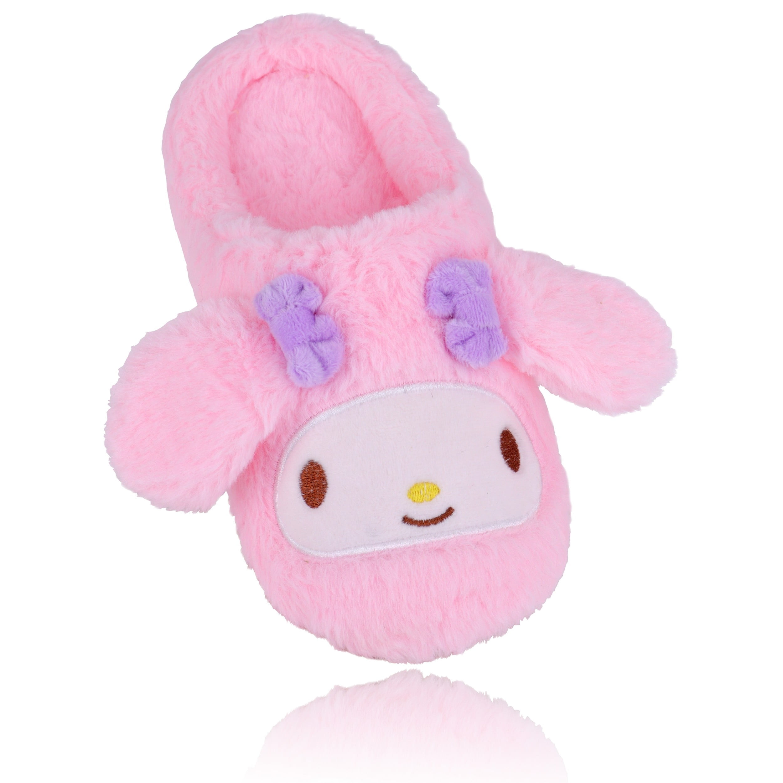 Roffatide Anime My Melody Pink Fuzzy Slippers, House Open Back Closed ...
