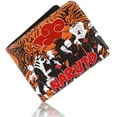Roffatide Anime Naruto Akatsuki Red Cloud Wallets for Men Faux Leather ...
