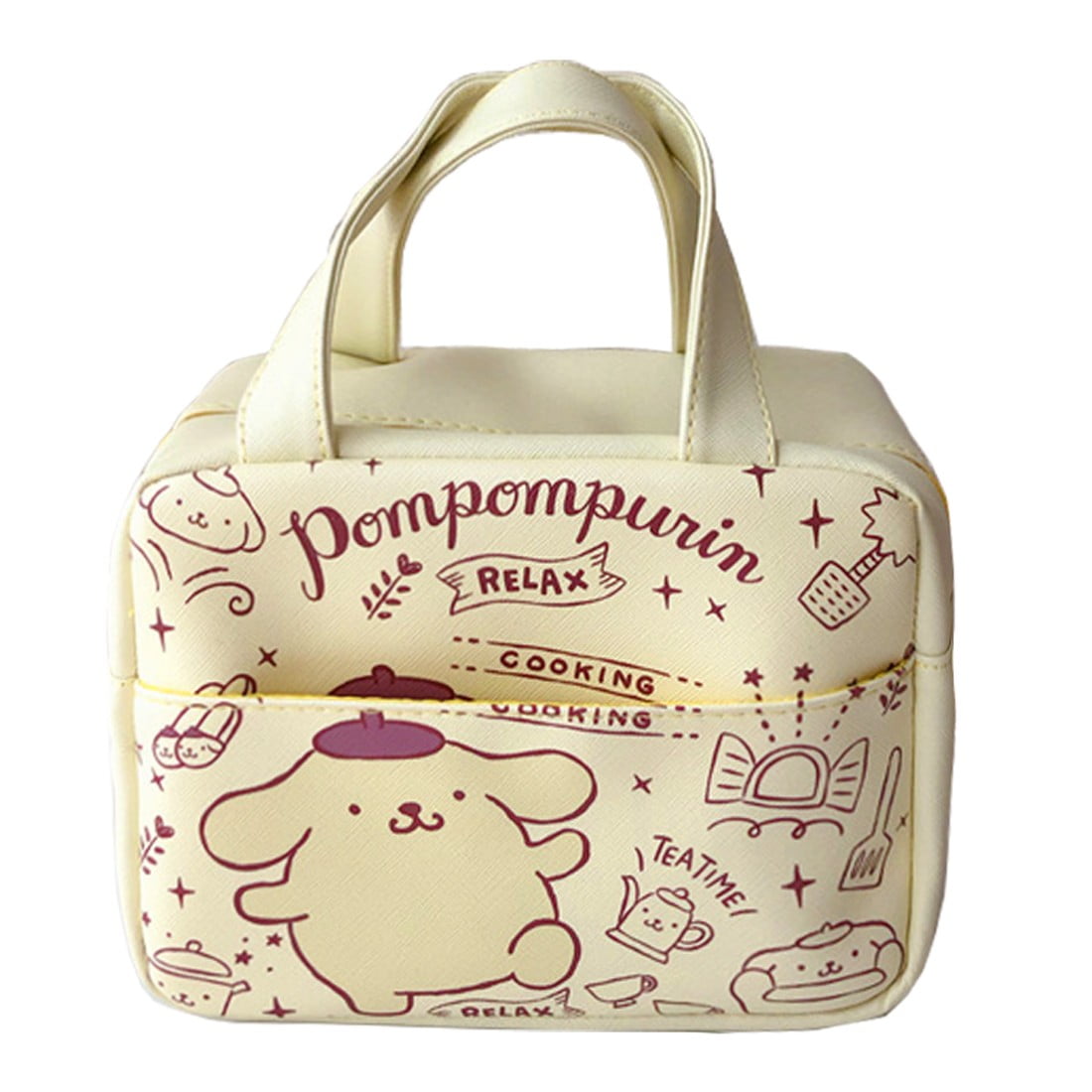 Roffatide Anime Pompom Purin Lunch Bag for Work Reusable Insulated ...