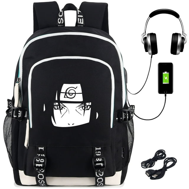 Roffatide Naruto Shippuden Uchiha Itachi Luminous School Backpack, USB ...