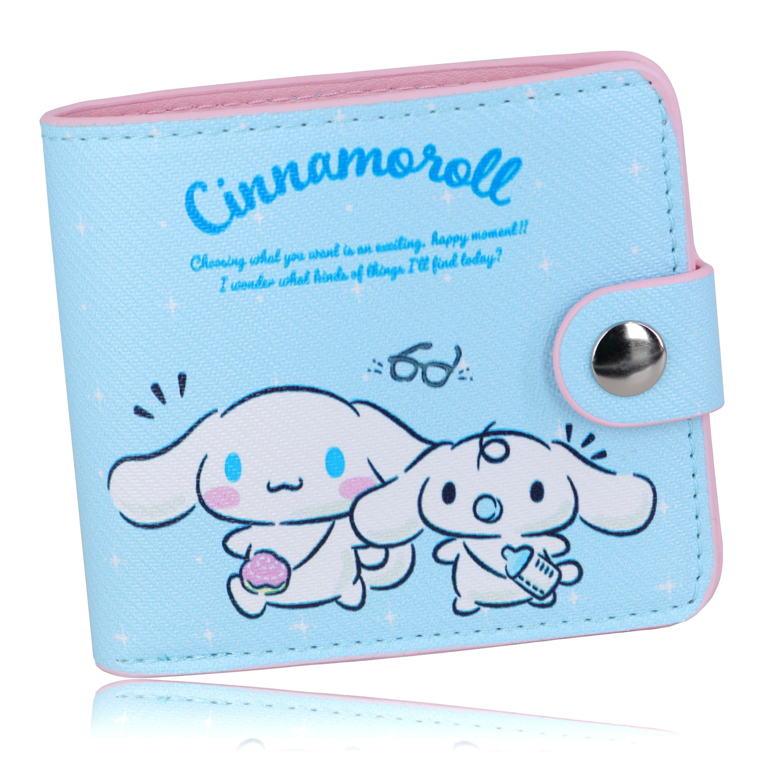 Roffatide Cartoon Cinnamoroll Wallets Women Faux Leather Bi-fold Travel ...