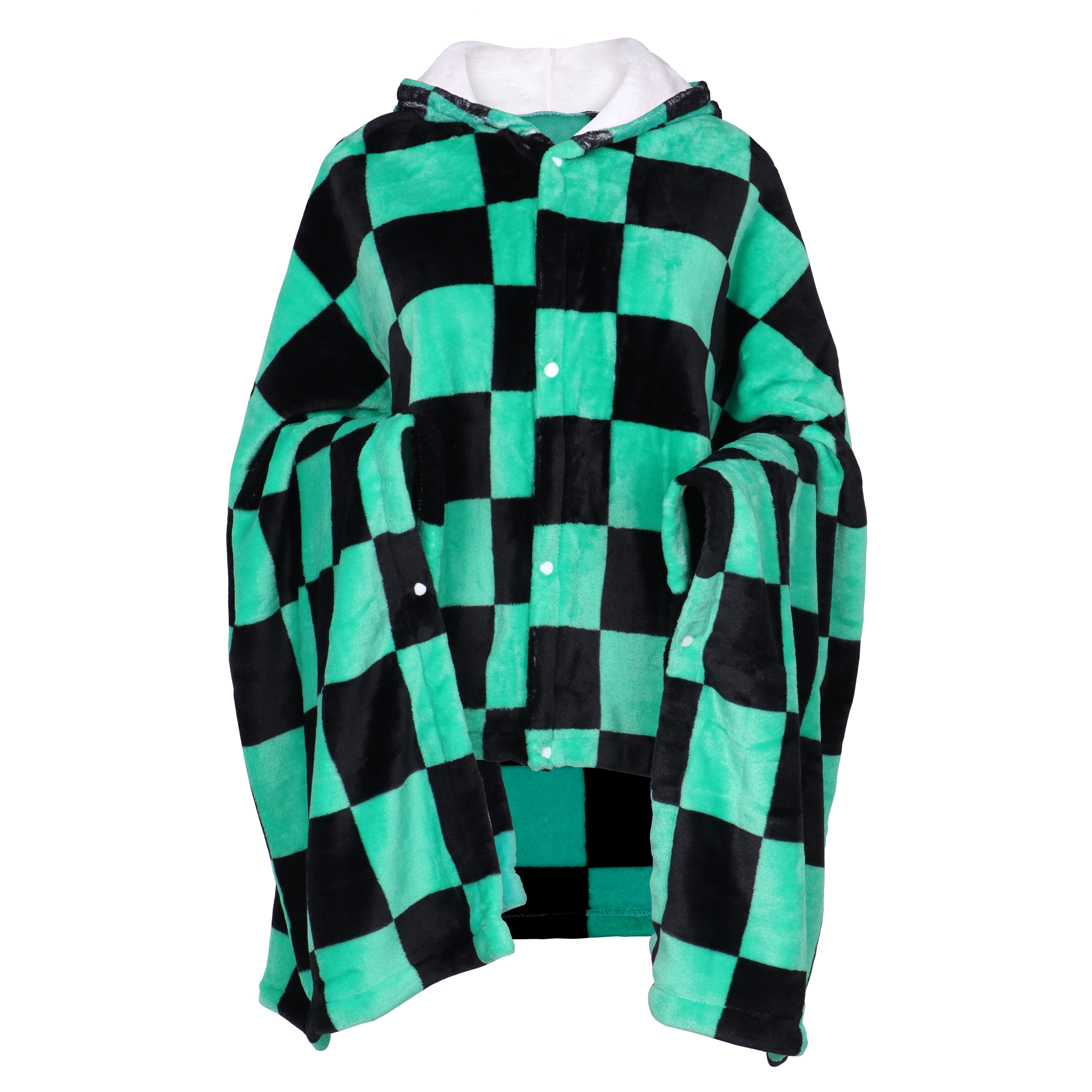 Roffatide Demon Slayer Kamado Tanjirou Wearable Blanket Hoodie Anime ...