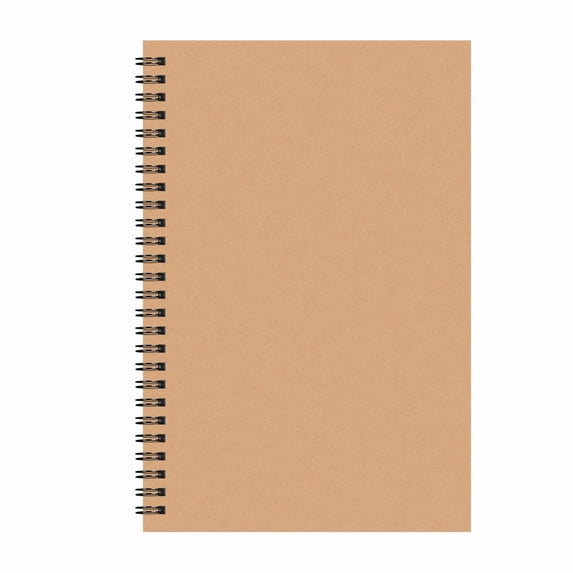 Rofhy A5 Kraft Paper Notebook Soft Cover Blank Notebook Journal ...