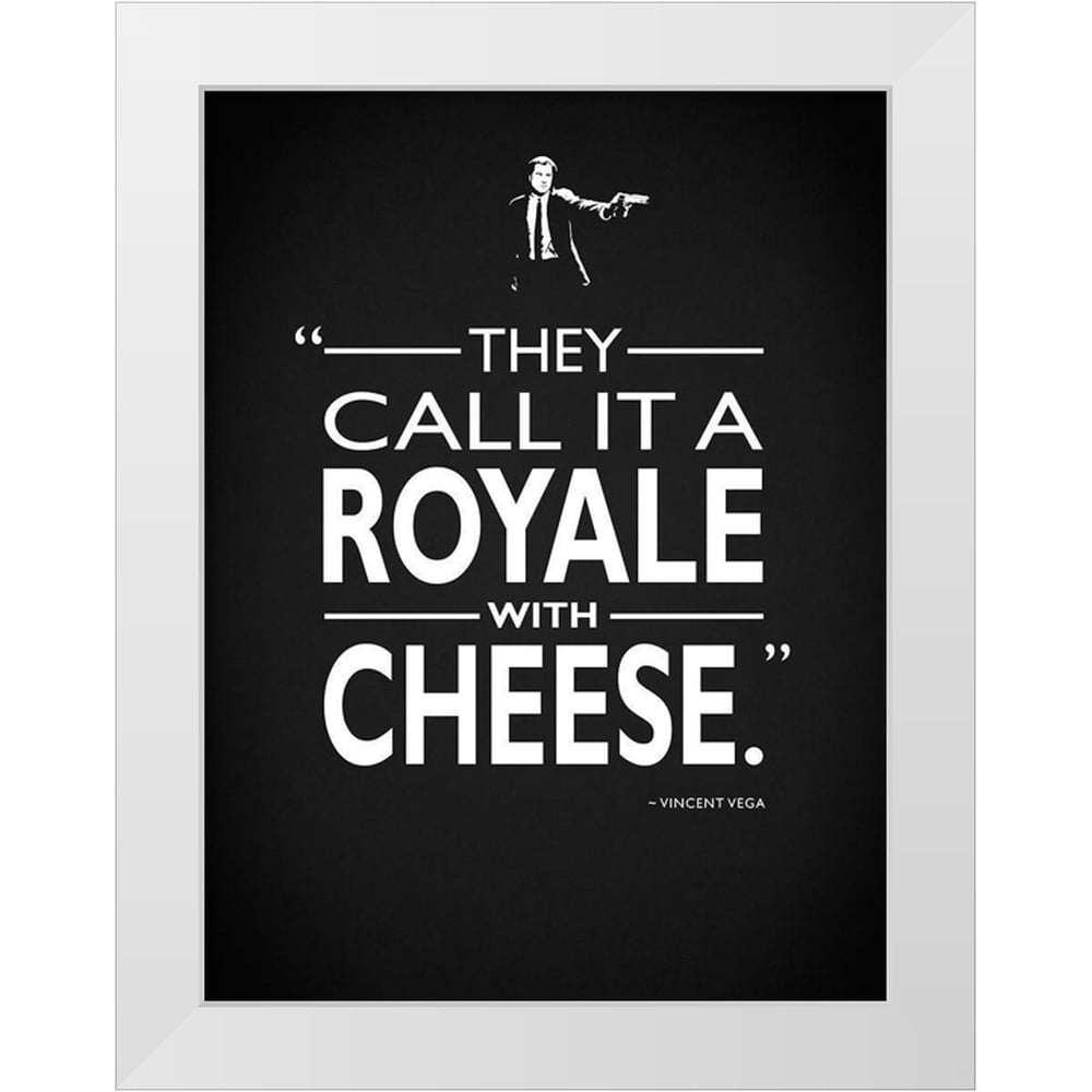 Rogan, Mark 12x14 White Modern Wood Framed Museum Art Print Titled - Pulp Fiction - With Cheese ...