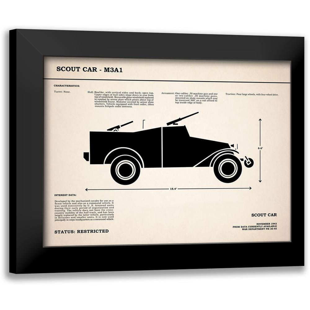 Rogan, Mark 14x12 Black Modern Framed Museum Art Print Titled - M3A1 ...