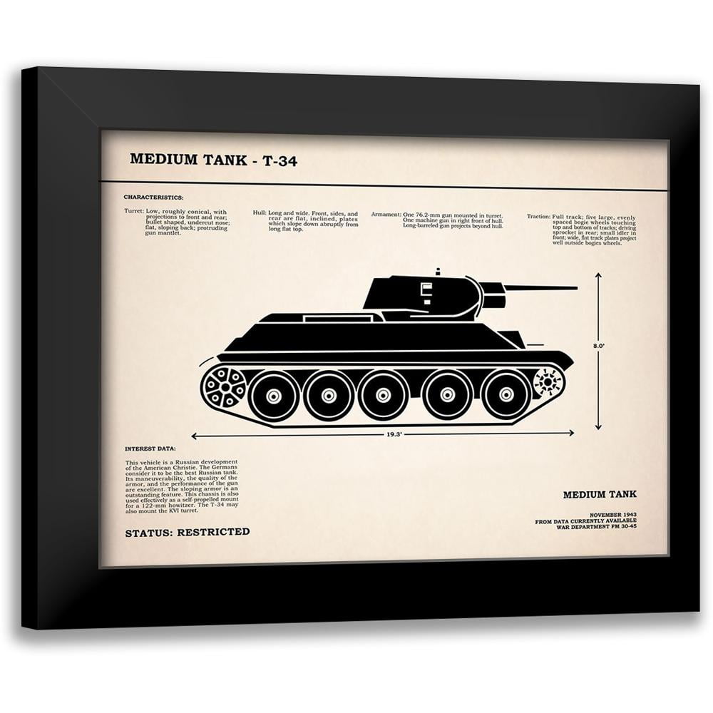 Rogan, Mark 14x12 Black Modern Framed Museum Art Print Titled - T34 ...