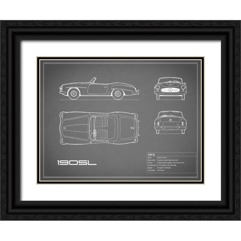 Rogan, Mark 14x12 Black Ornate Wood Framed with Double Matting Museum ...