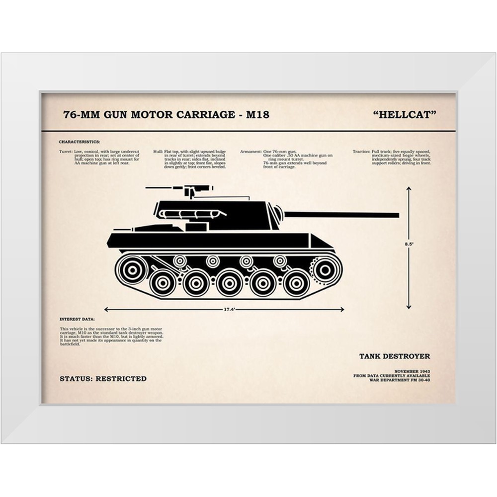 Rogan, Mark 14x12 White Modern Wood Framed Museum Art Print Titled ...