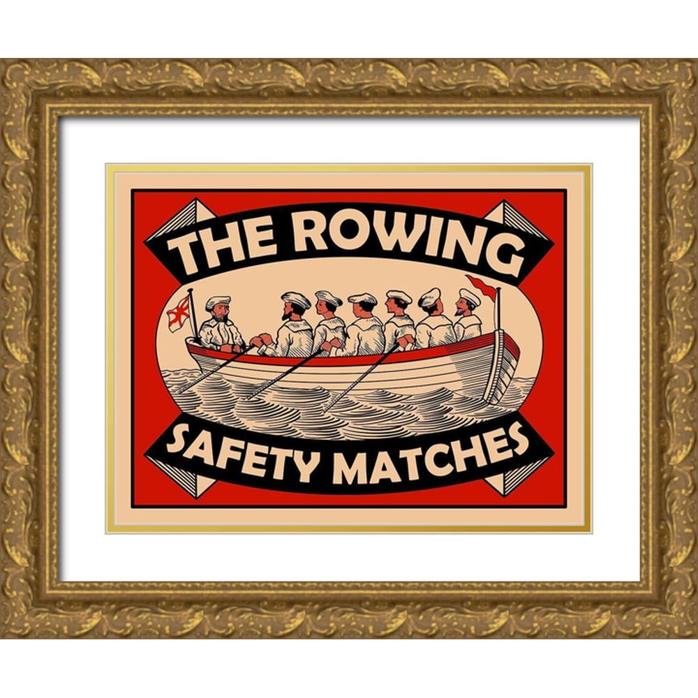 Rogan, Mark 32x25 Gold Ornate Wood Framed with Double Matting Museum Art Print Titled - Rowing ...
