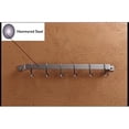 Rogar 1001 18 Inch Bar Rack: Hammered Steel-6 Chrome Regular Hooks ...