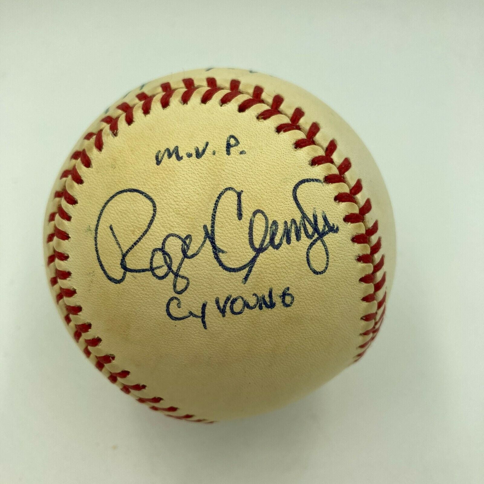 Roger Clemens Cy Young MVP Mike Scott Signed 1986 World Series Baseball ...