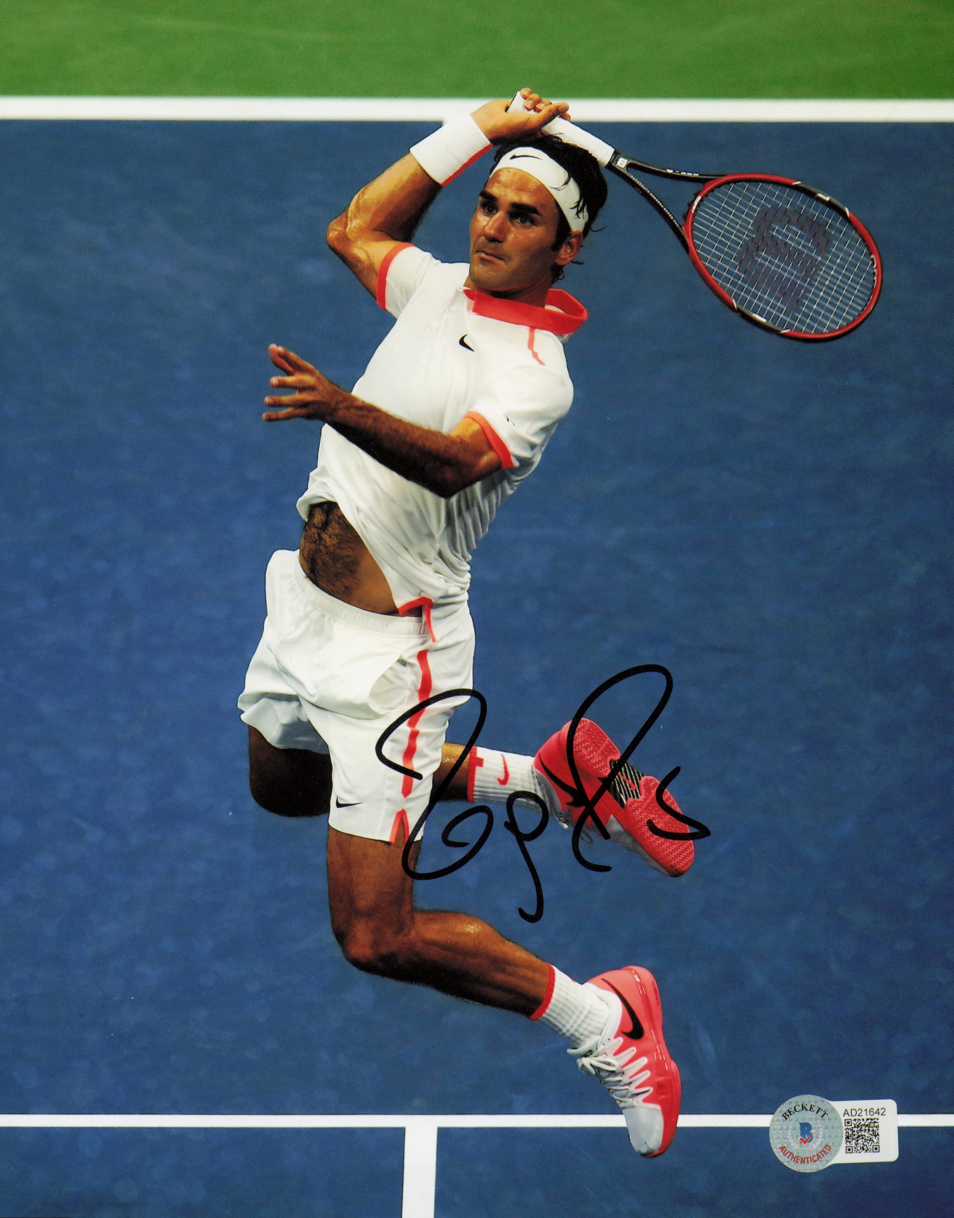 Roger Federer Autographed 8x10 Photo Tennis Beckett BAS QR #AC21642 ...