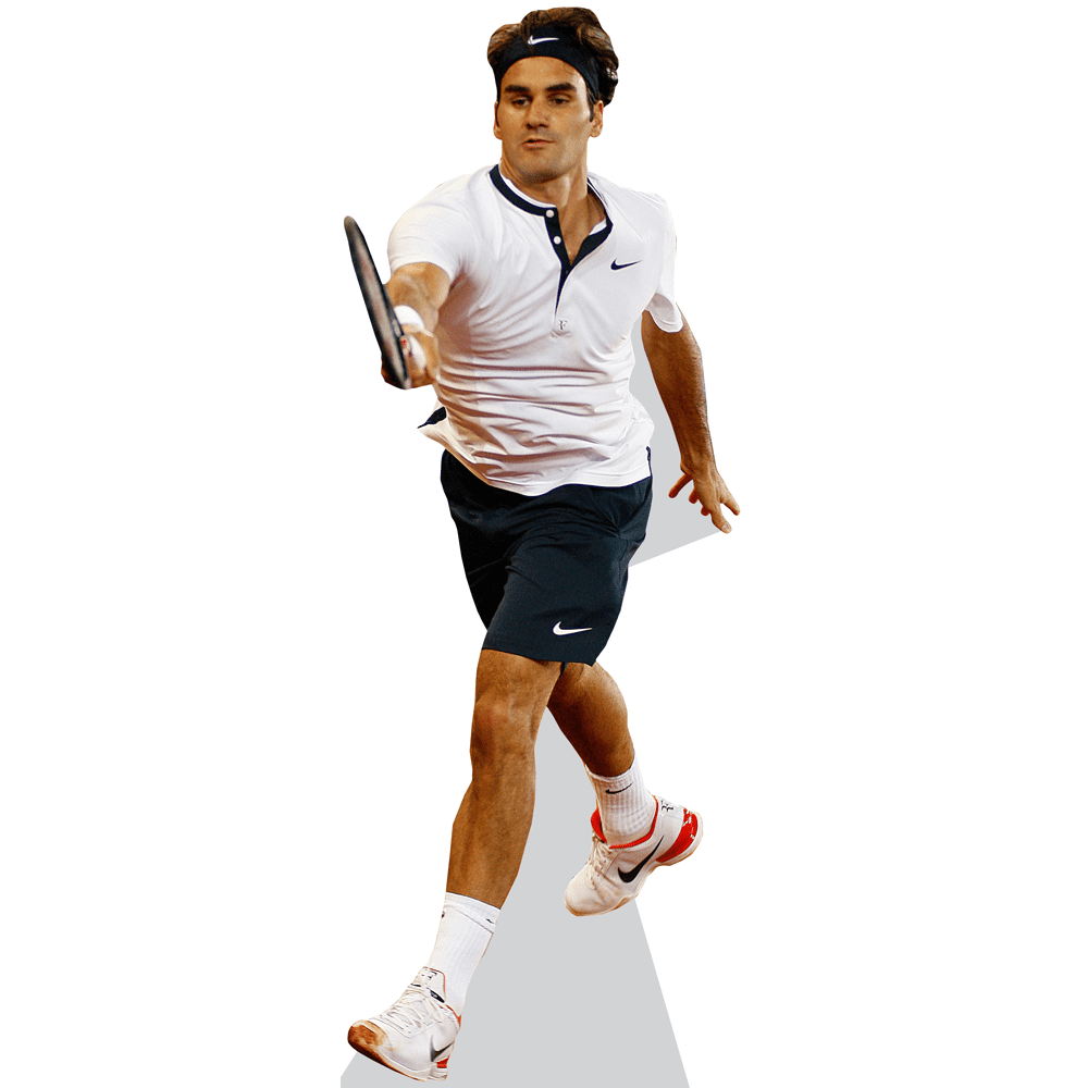 Roger Federer (Playing) Lifesize Cardboard Cutout Standee - Walmart.com