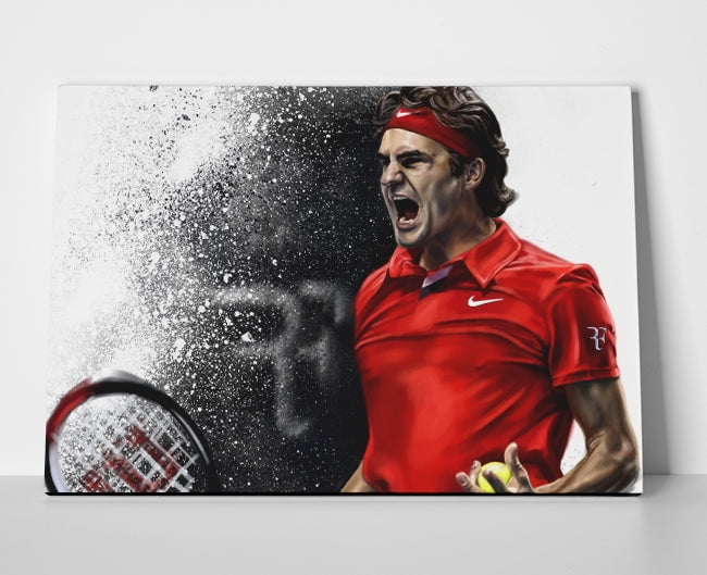 Roger Federer Poster or Wrapped Canvas - Walmart.com