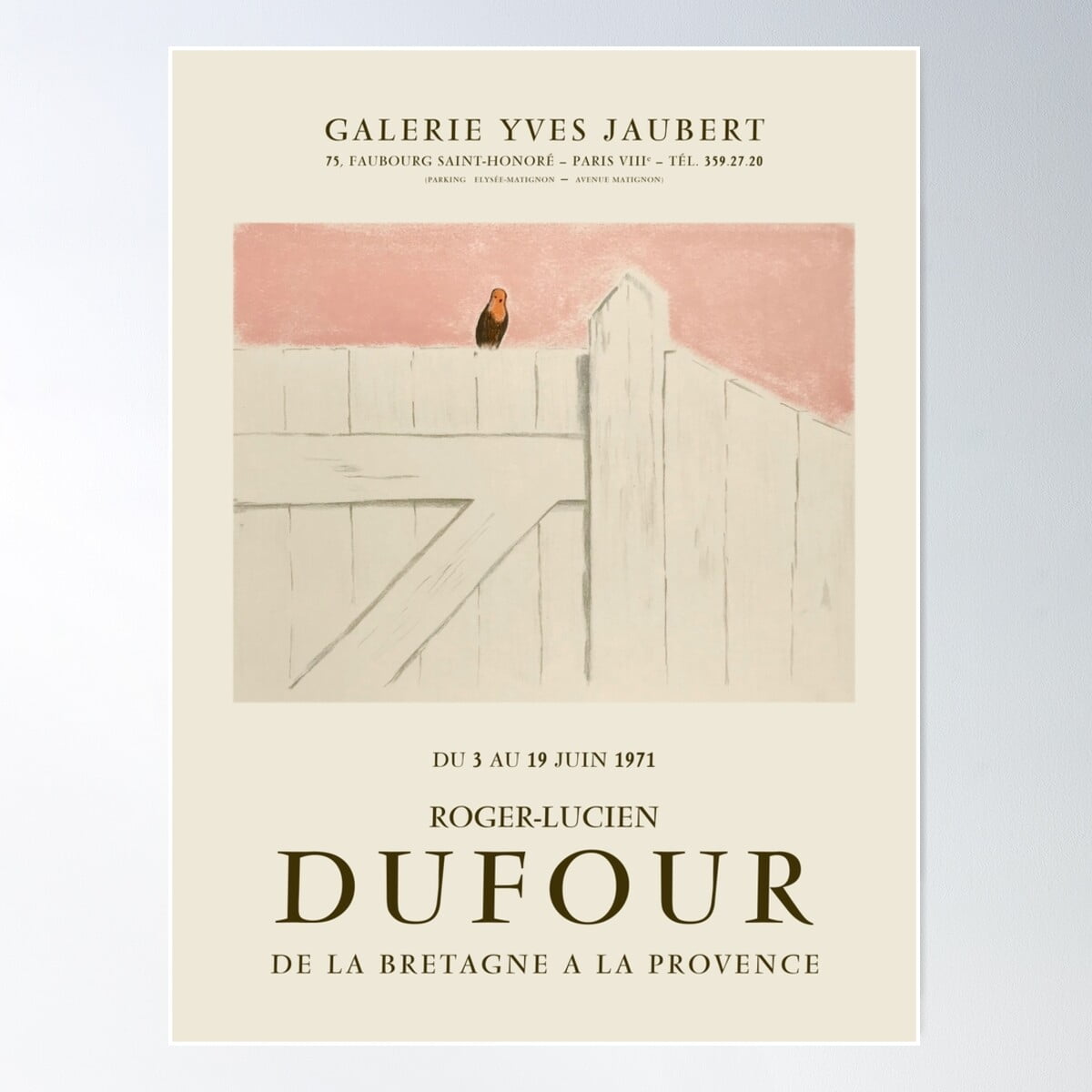 Roger-Lucien Dufour. Exhibition Poster For Galerie Yves Jaubert In ...