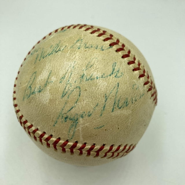 Roger Maris 60th Home Run Signed Game Used Baseball Ties Babe Ruth PSA ...