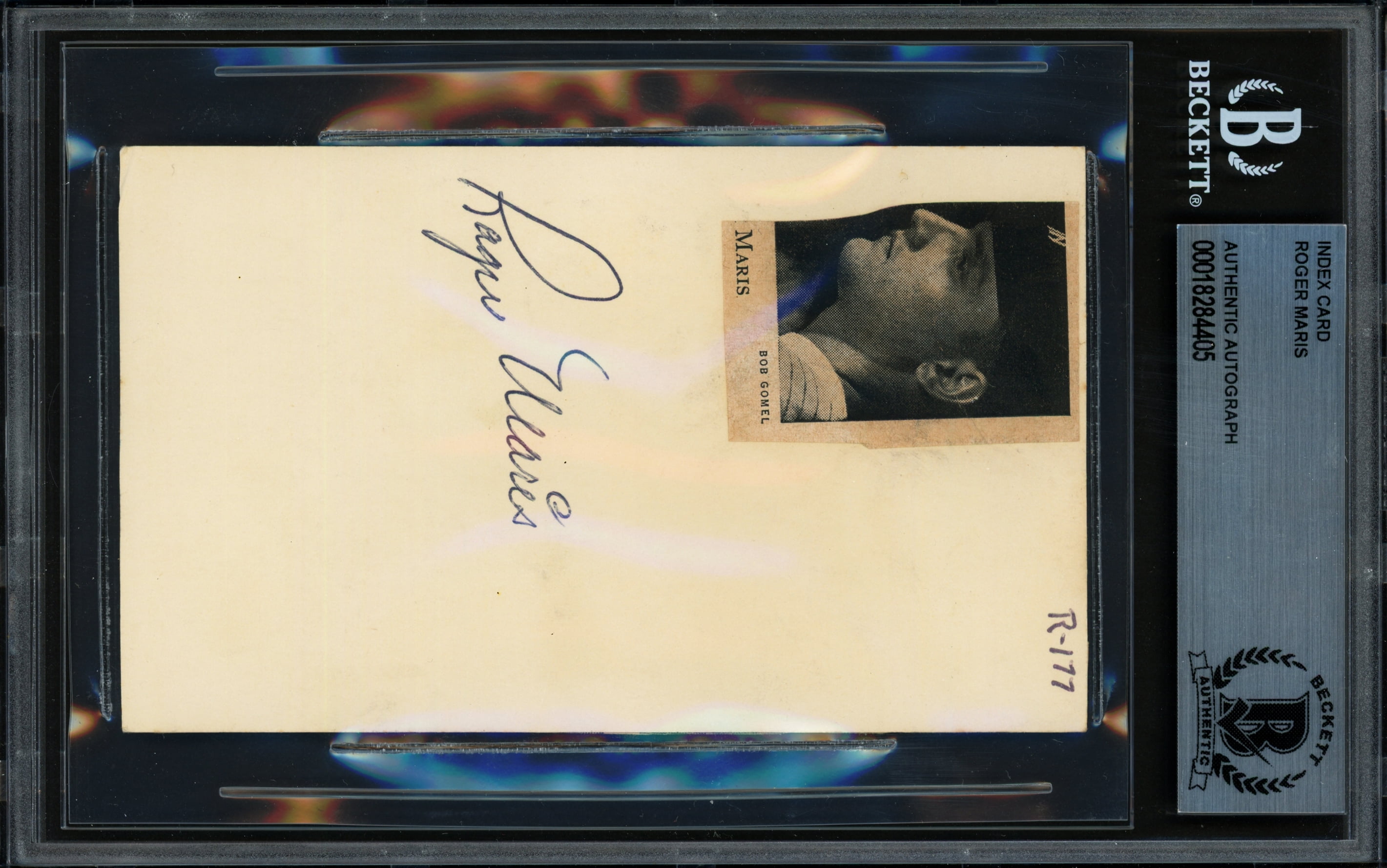 Roger Maris Autographed 3x5 Index Card New York Yankees (Signed Twice ...