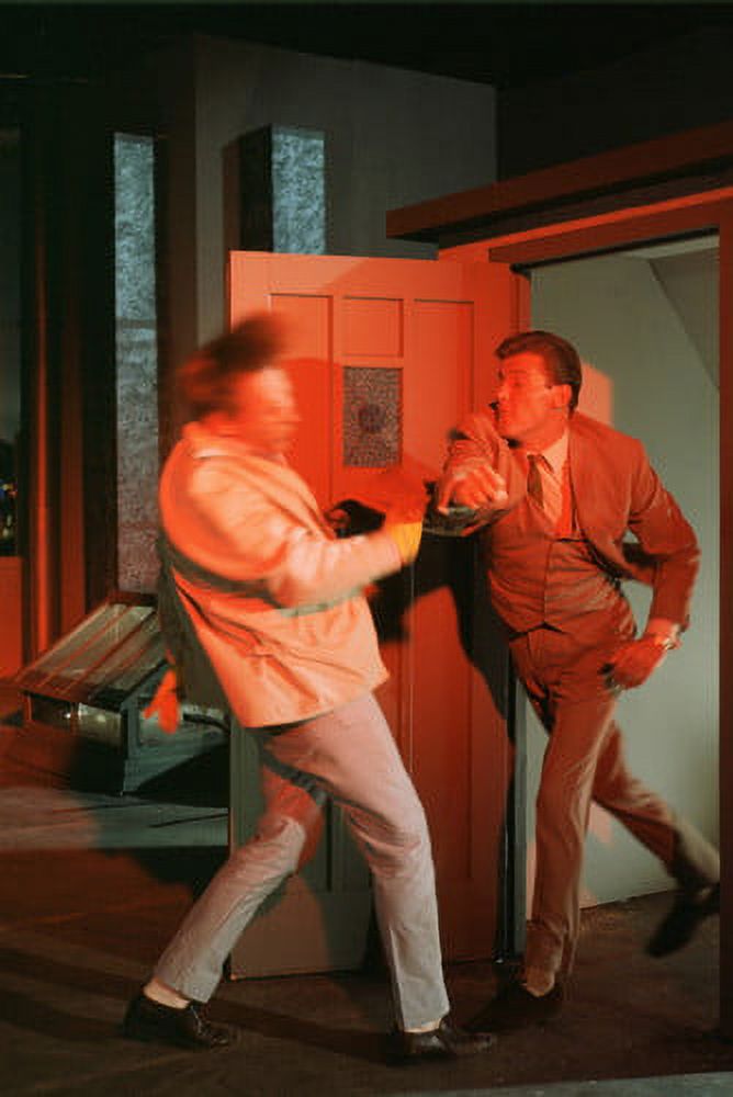 Roger Moore in The Saint fight scene in color classic tv 24x36 Poster ...