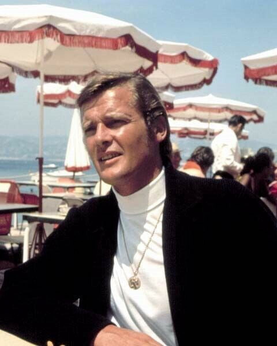Roger Moore on French Riviera by ocean as Brett The Persuaders 8x10 ...
