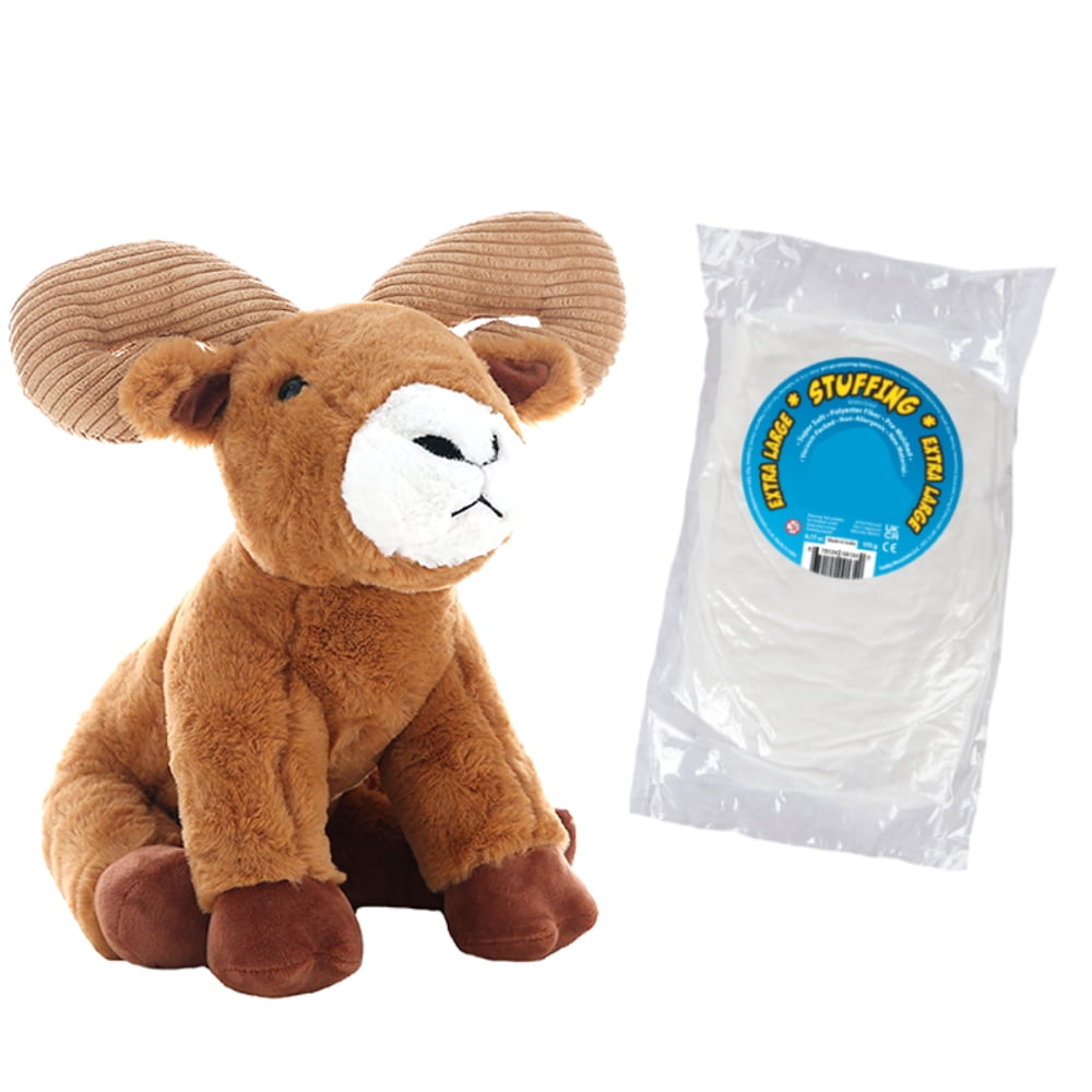 Plush Gear Roger the Ram 16" Plush Toy with DIY Kit & Soft Fiber ...
