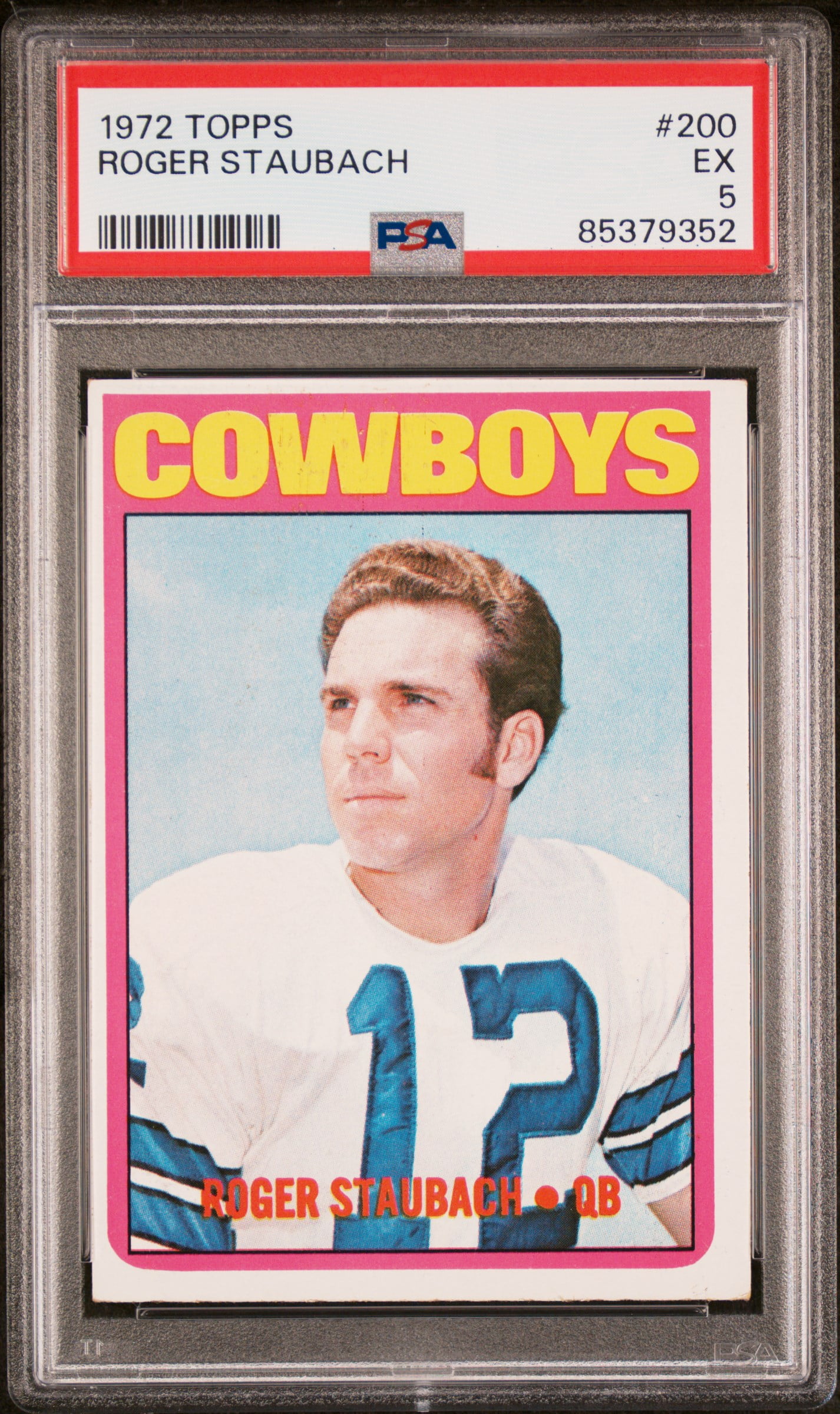 Roger Staubach 1972 Topps Football Rookie Card #200 Graded PSA 5 ...