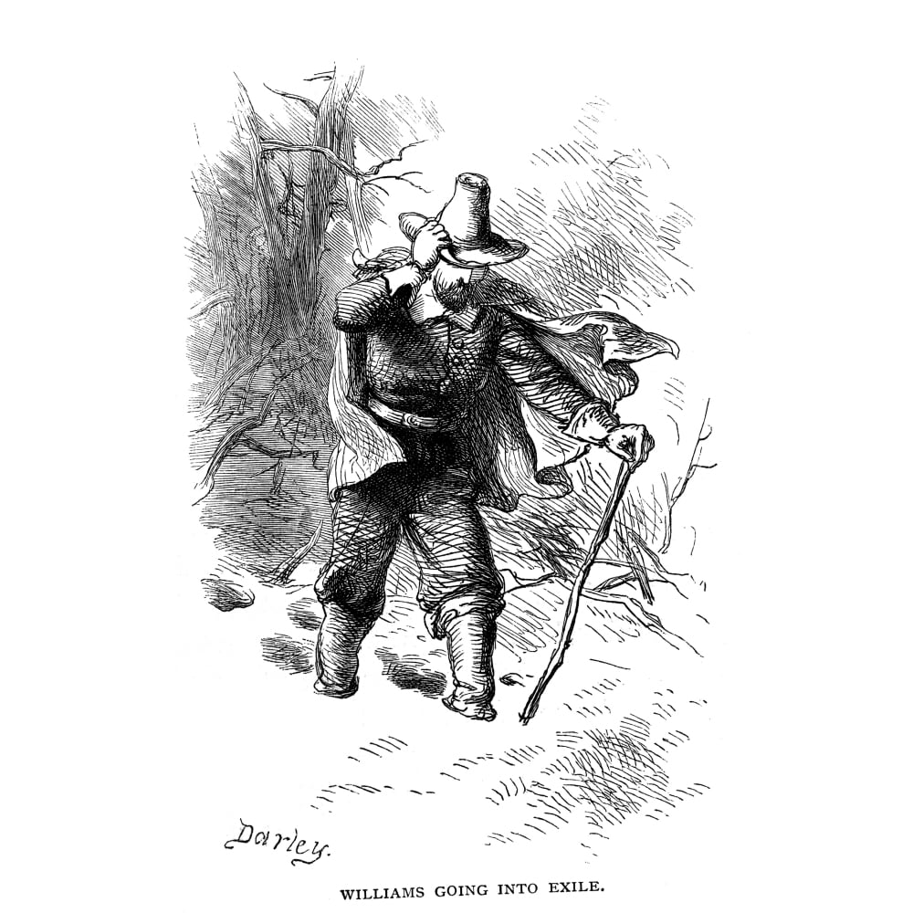 Roger Williams. Ncleric And Founder Of The Colony Of Rhode Island. Wood ...