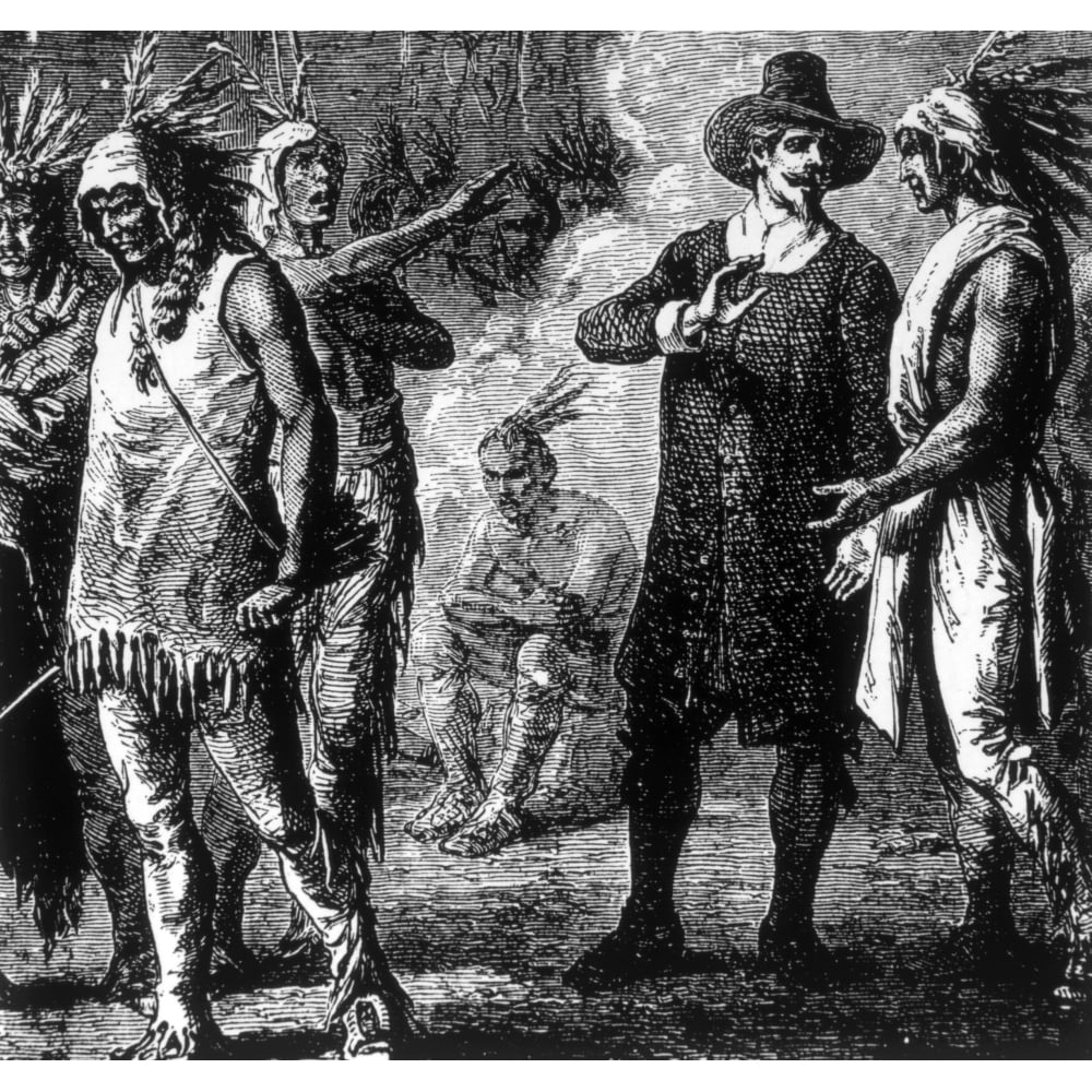 Roger Williams Persuading The Narragansetts Not To Join The Pequot ...