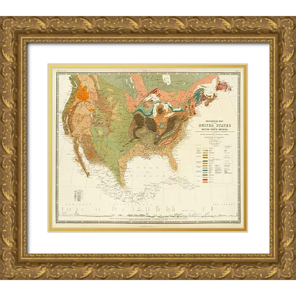 Rogers, Henry Darwin 30x26 Gold Ornate Wood Framed with Double Matting ...