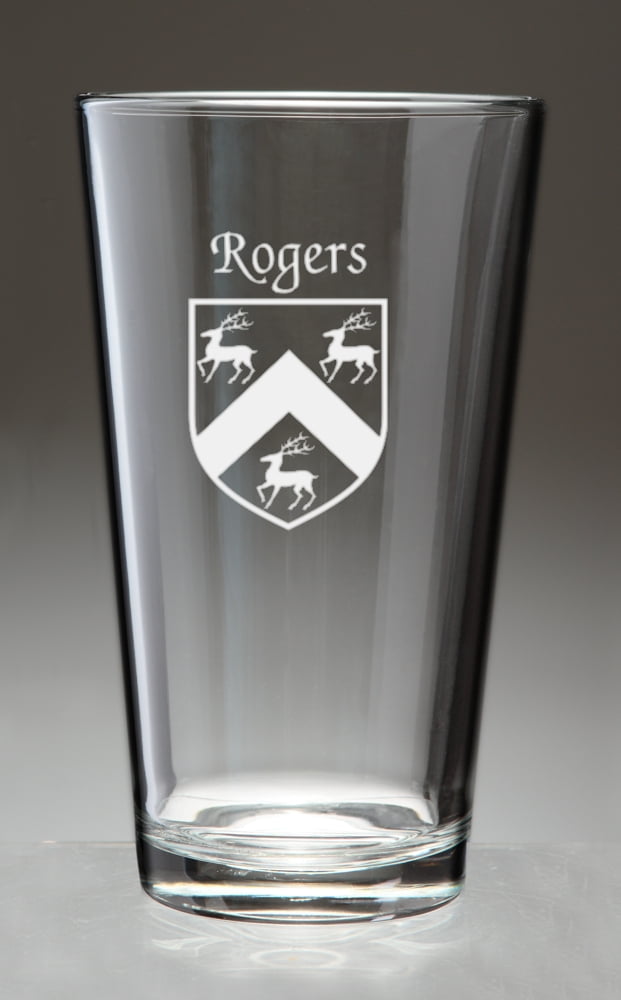 Rogers Irish Coat of Arms Pint Glasses - Set of 4 (Sand Etched ...