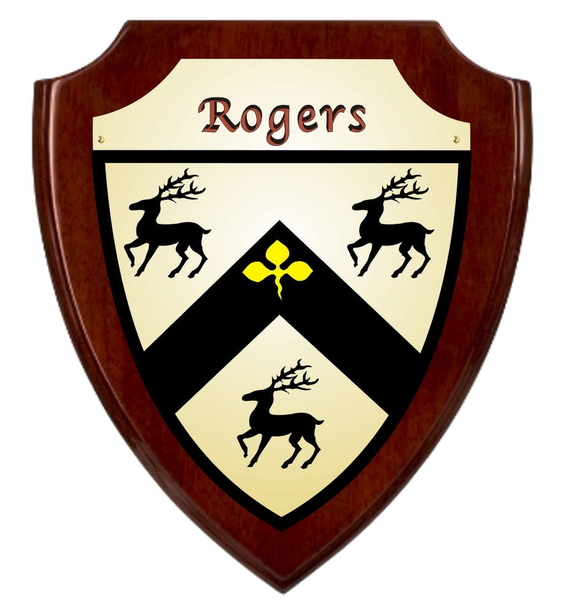 Rogers Irish Coat of Arms Shield Plaque - Rosewood Finish - Walmart.com