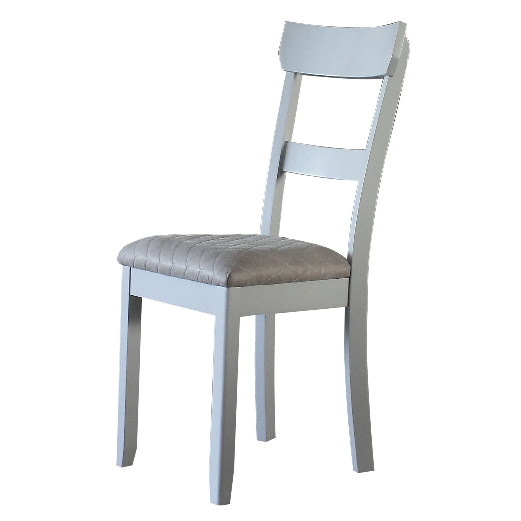Rogers Two Tone Grey and Pearl Grey Ladder Back Side Chairs (Set of 2 ...