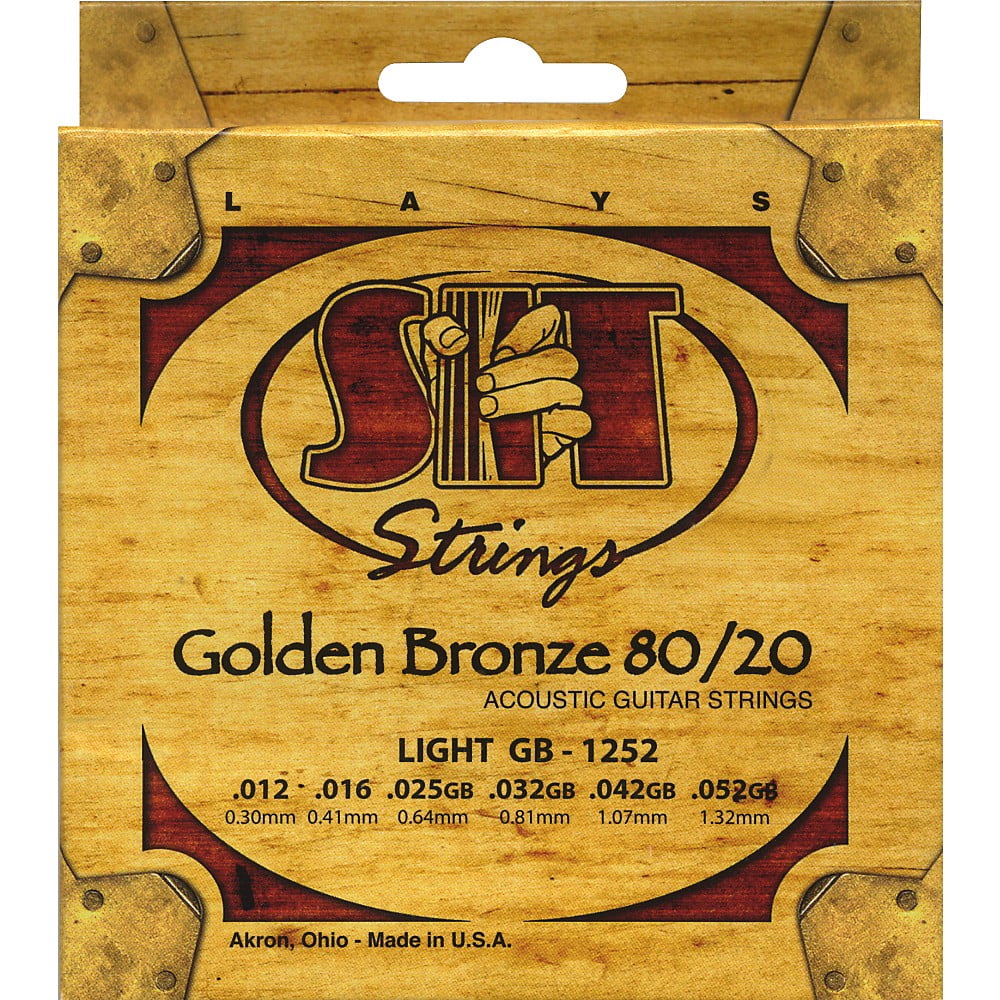 SIT Strings GB1252 Light Golden Bronze 80/20 Acoustic .012-.052 ...