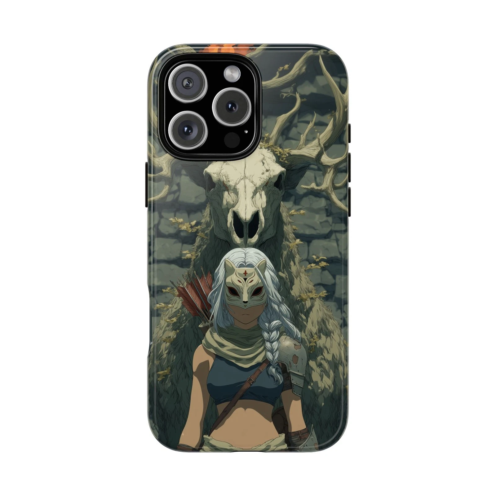 Rogue Kitsune Fox Mask Girl Phone Case for iPhone 17 to 11 Pro Max ...