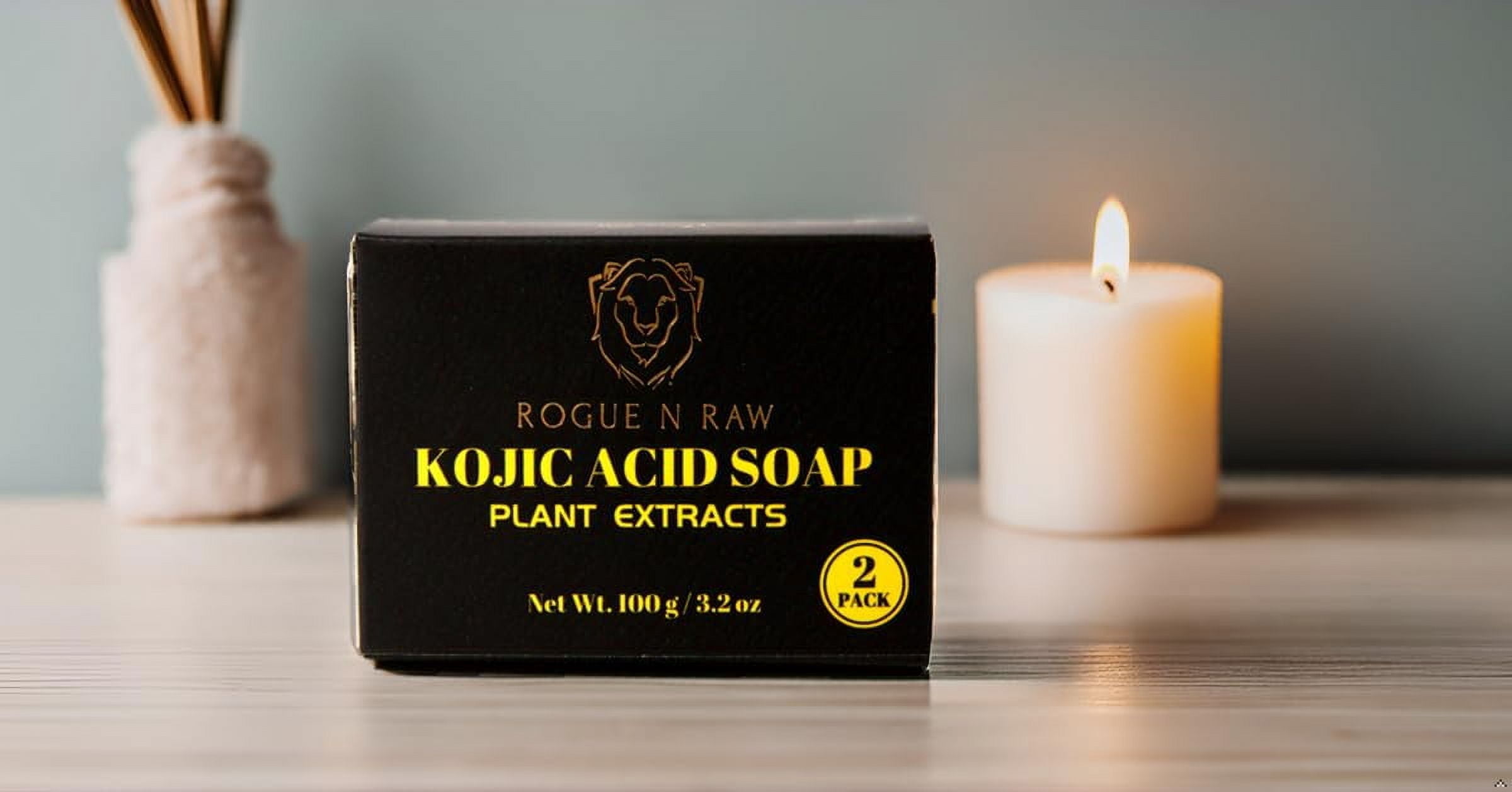 Rogue N Raw Turmeric DMF15 Kojic Acid Soap Bars Retinol, Collagen ...