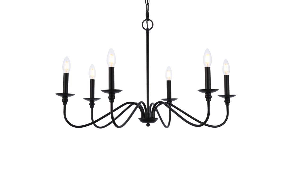 Rohan 30 inch chandelier in matte black - Walmart.com