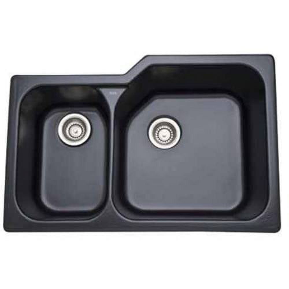 Rohl Allia 33" Double Basin Undermount Fireclay Kitchen Sink, Available ...