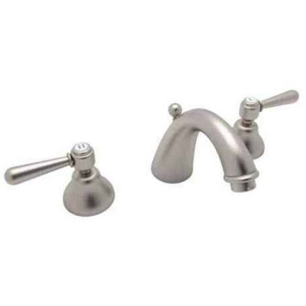 Rohl Italian Bath Verona Three Hole Widespread Lavatory Faucet In Satin ...