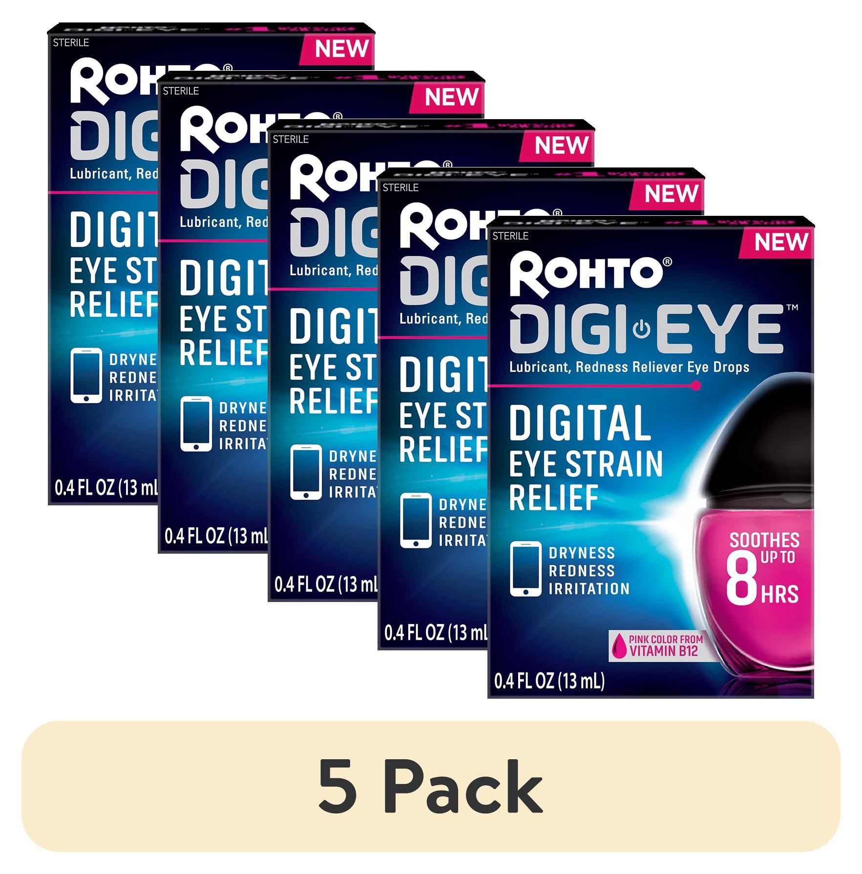 (5 pack) Rohto Digi-Eye Digital Eye Strain Eye Drops, Redness Reliever ...