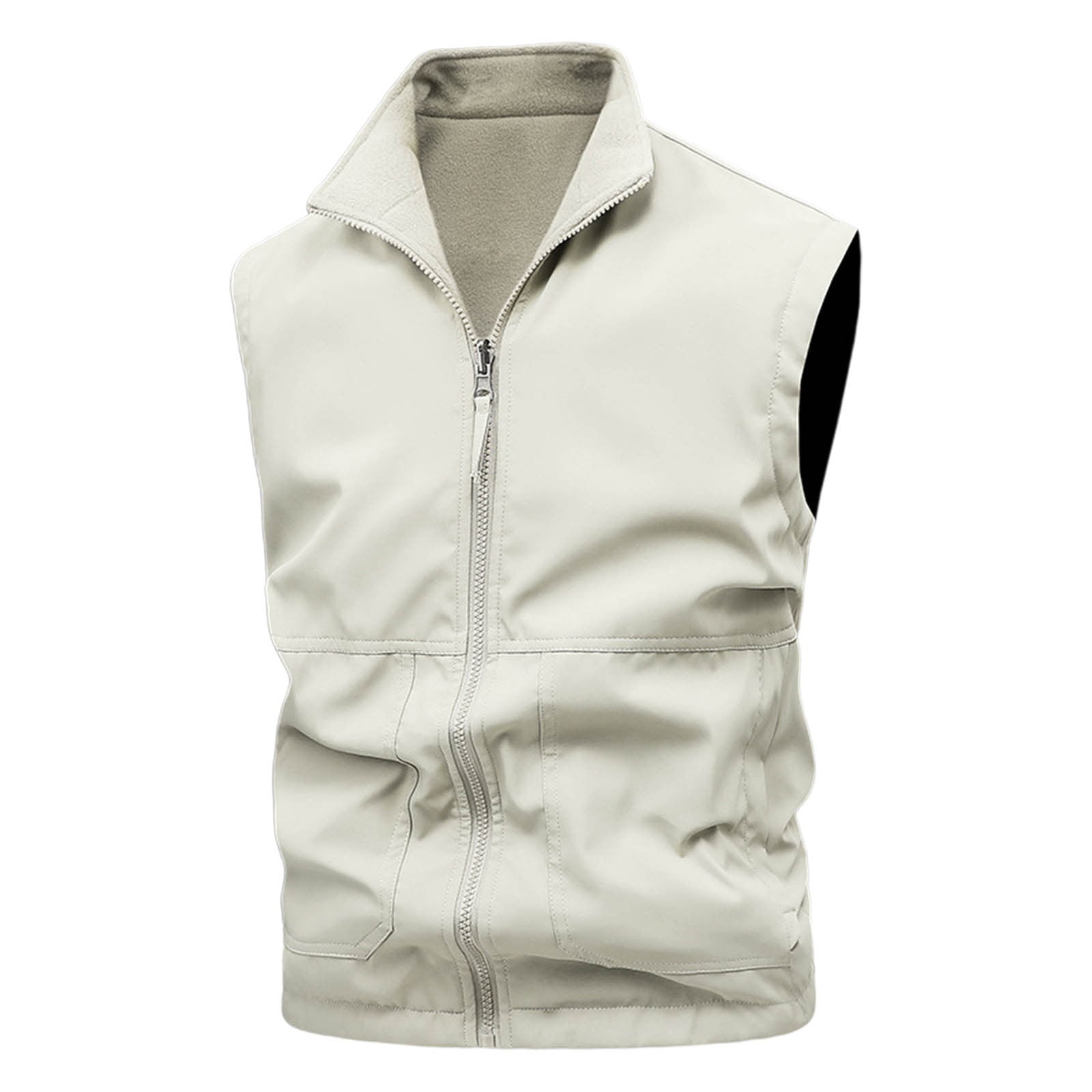 ZQUUVOU Men's 2-in-1 Work Vest Shirt Reversible Fishing Photography ...