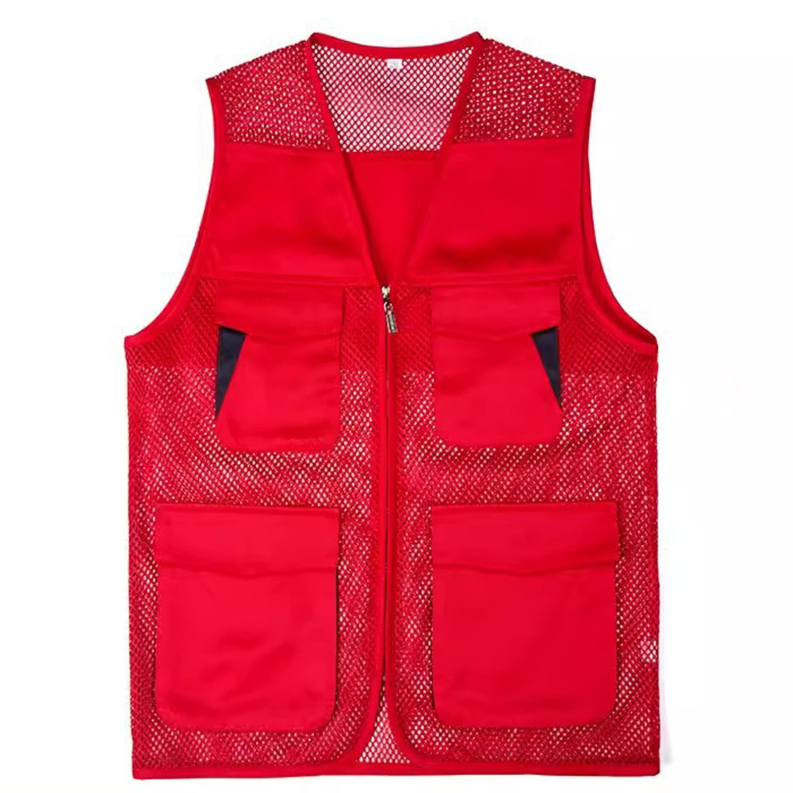 Rohuuque Men's Work Vest Safety Vests Stand Collar Utility Pockets for ...