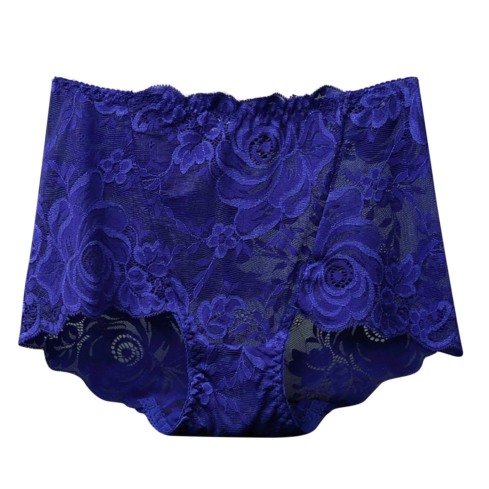 Zquuvou Womens Lace Panties Plus Size High Waist Sheer Lace Underwear